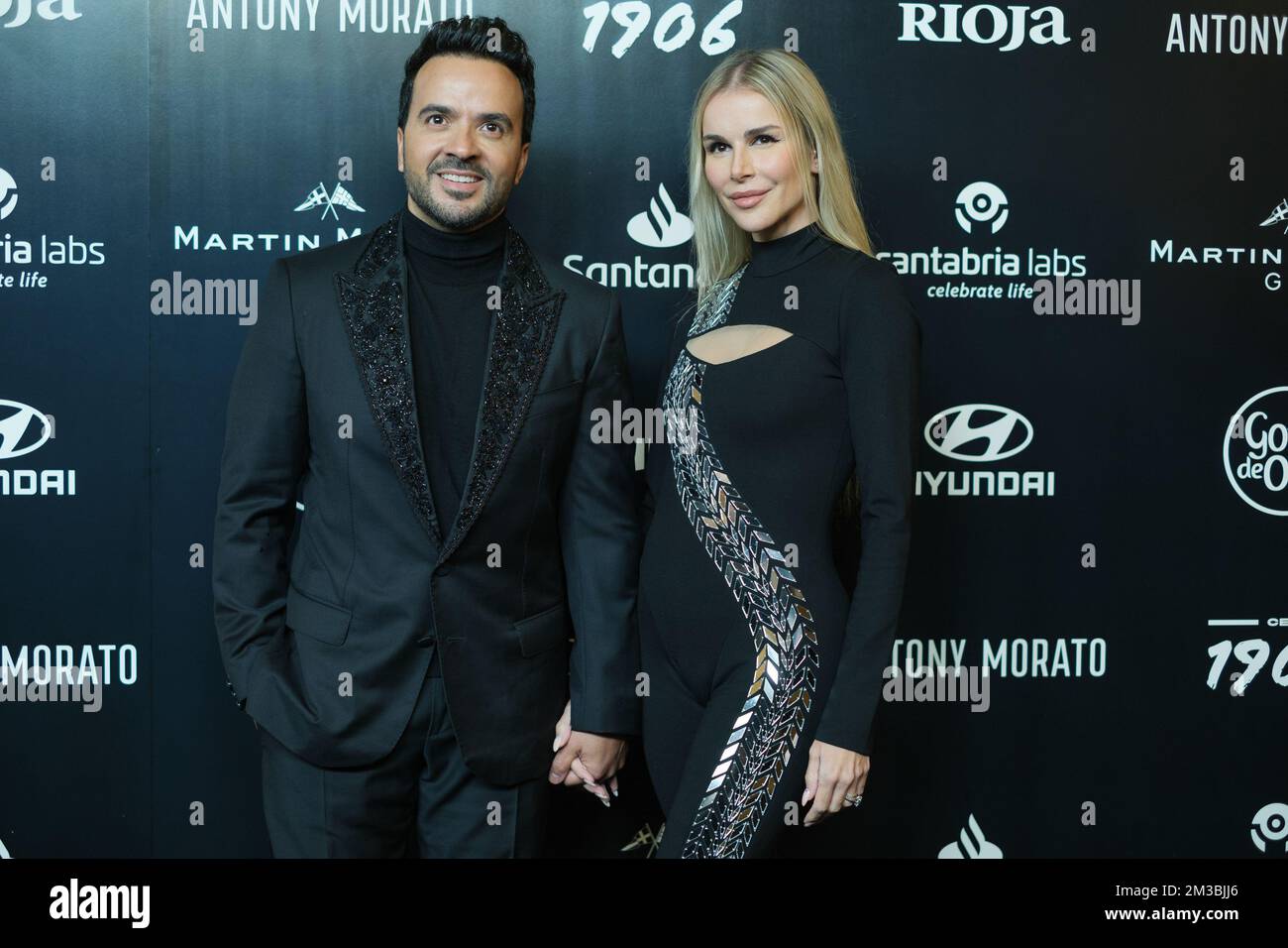 Luis Fonsi and Agueda Lopez attend the photocall of the V Edition of ...