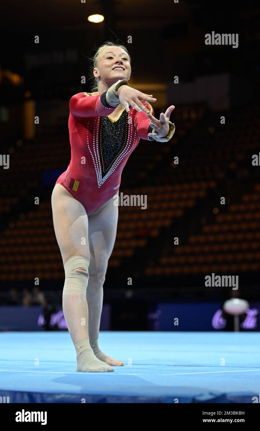Belgian Lisa Vaelen pictured during a training session ahead of the ...