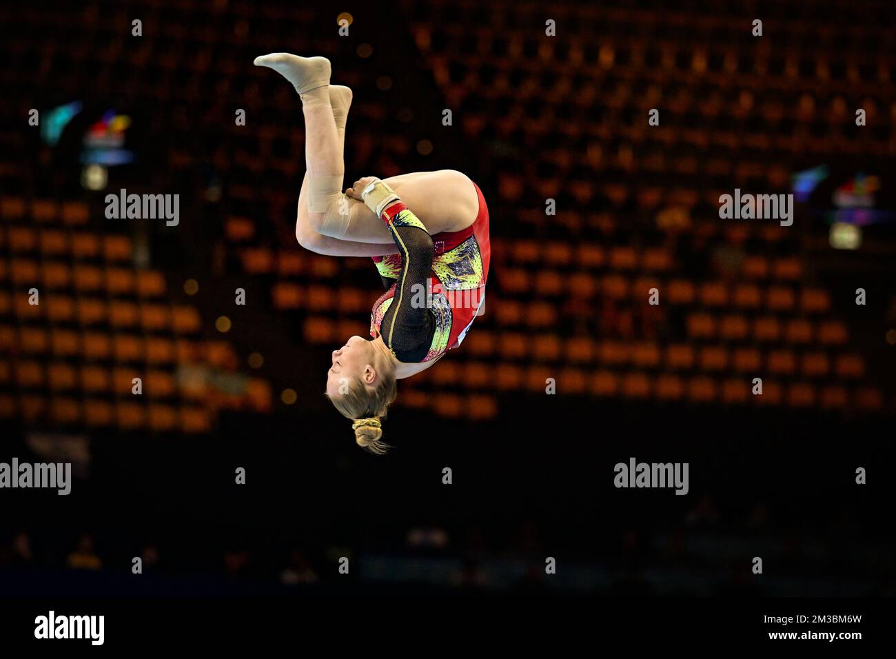 Belgian gymnast Lisa Vaelen pictured in action during the ...