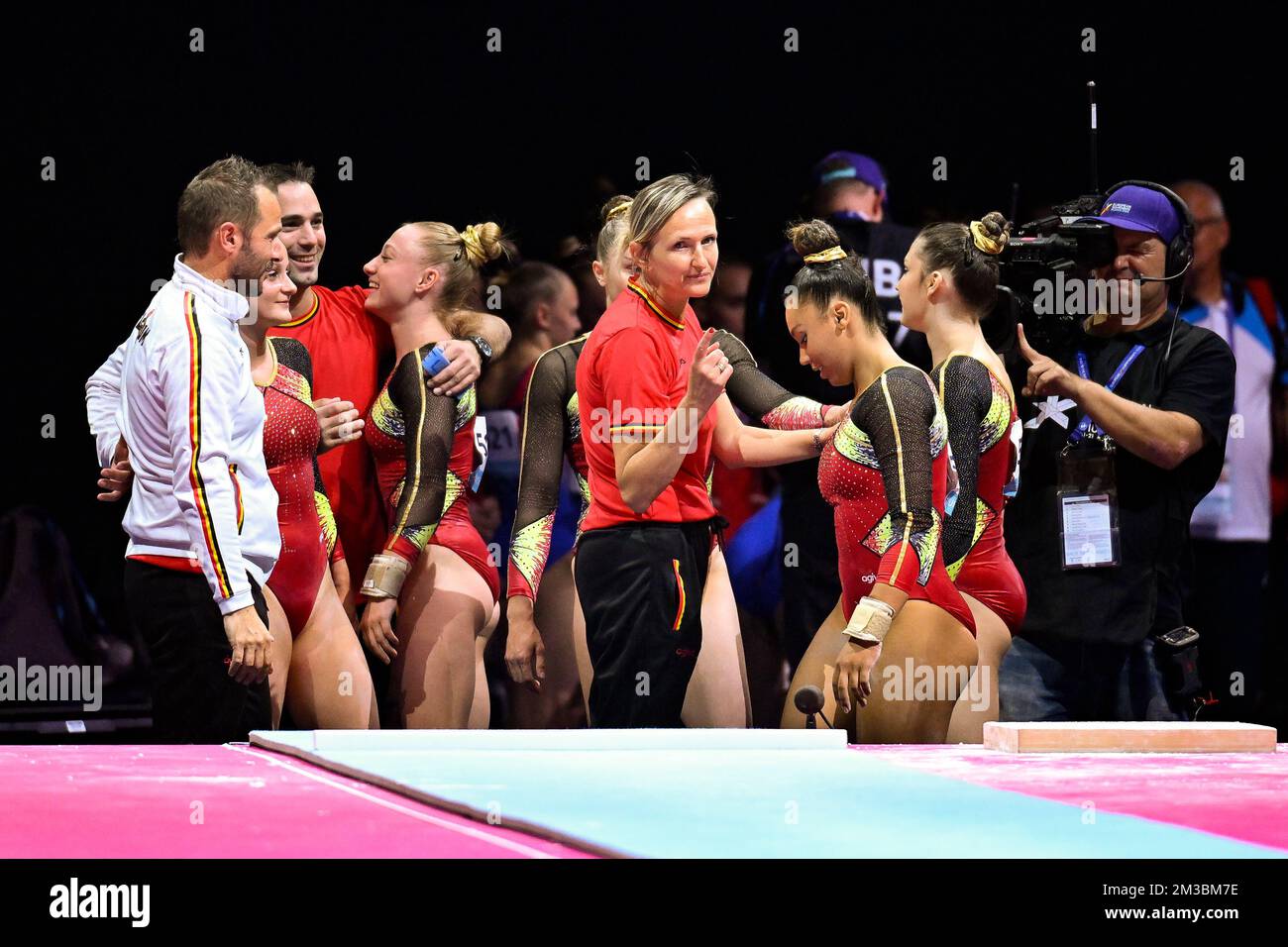 Belgian gymnast Noemie Louon, Belgian gymnast Maellyse Brassart ...