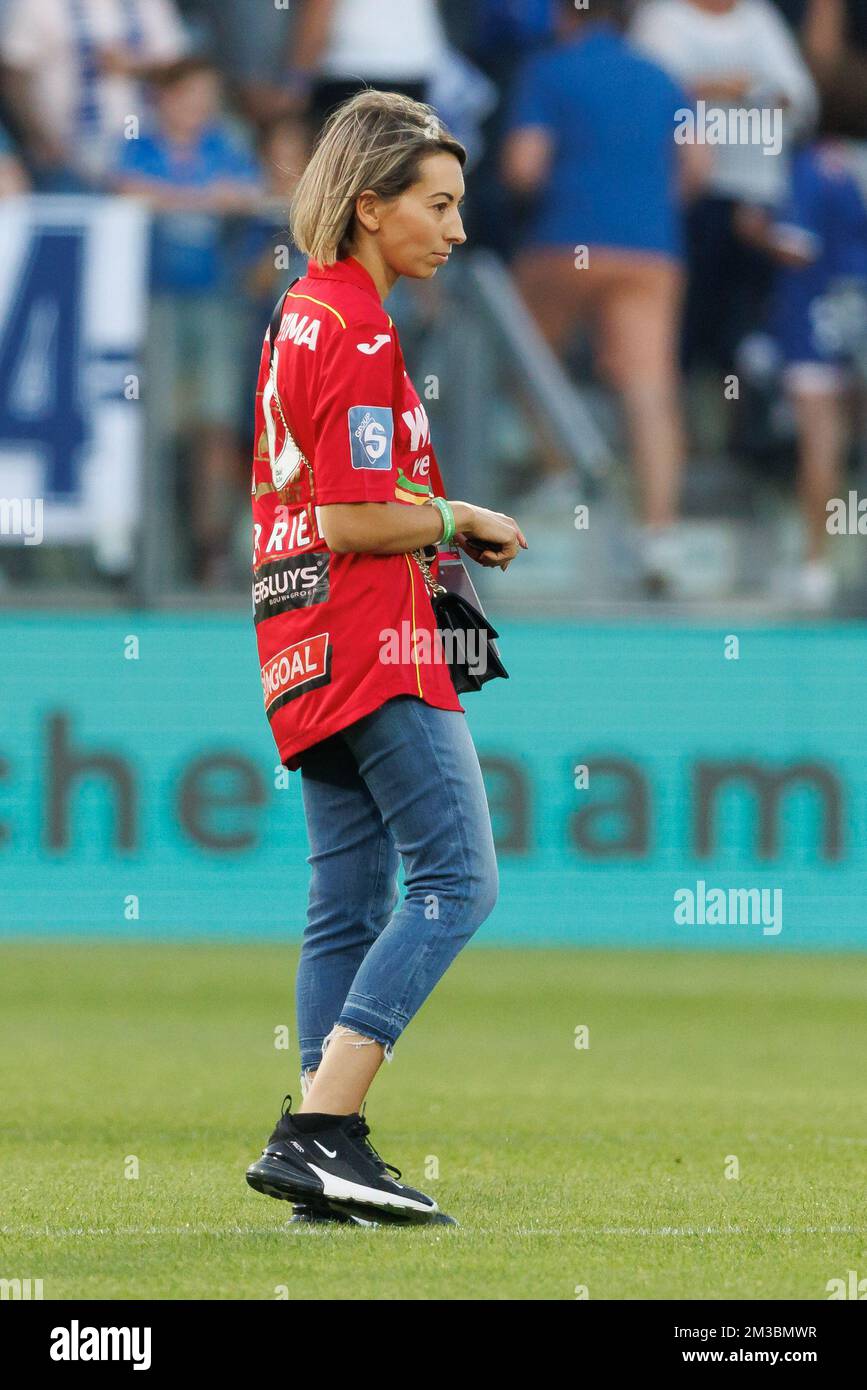 Former Belgian football player Frank Berrier 's wife pictured at the ...