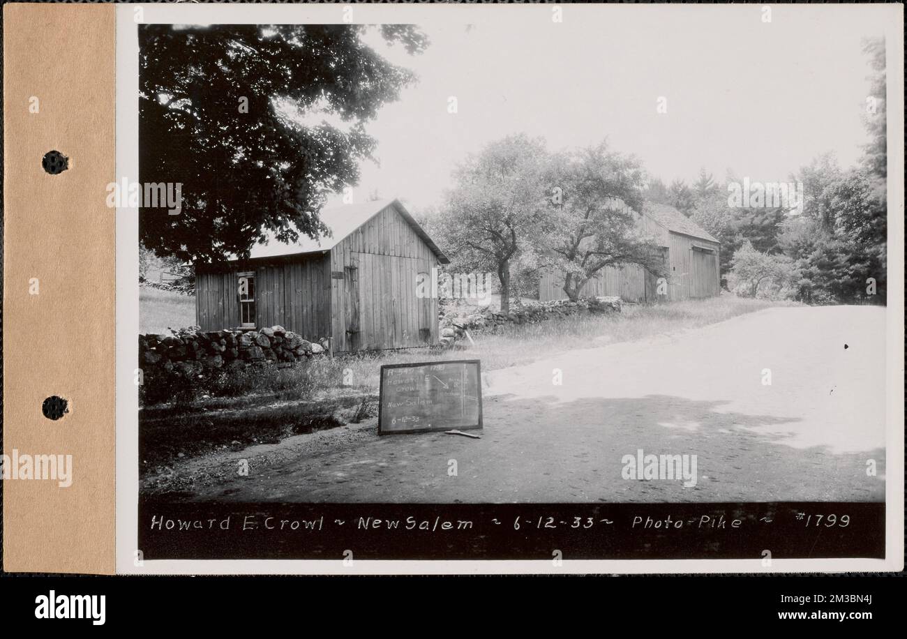 Howard E. Crowl, barn and shed, New Salem, Mass., June 12, 1933 ...