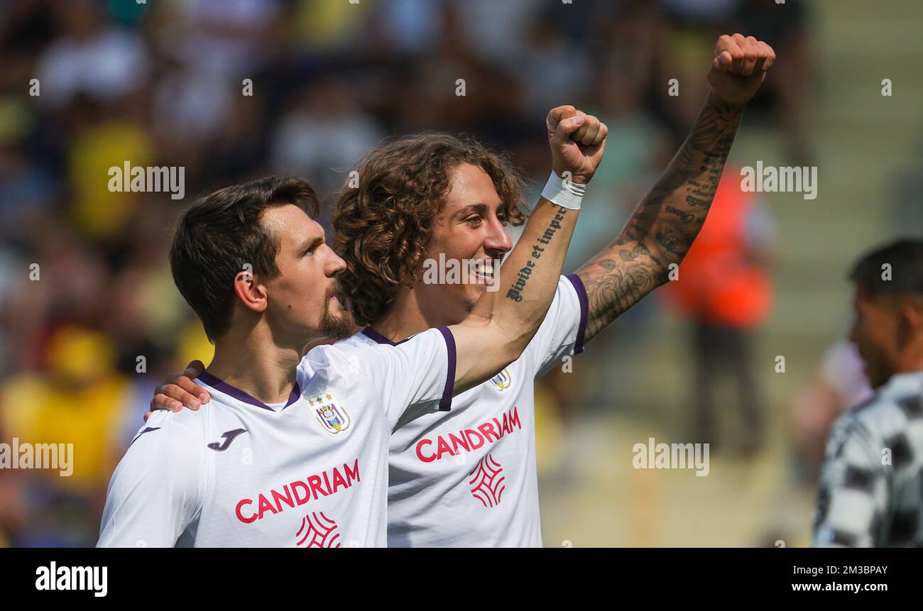 Anderlecht's Benito Raman and Anderlecht's Fabio Silva celebrate after ...