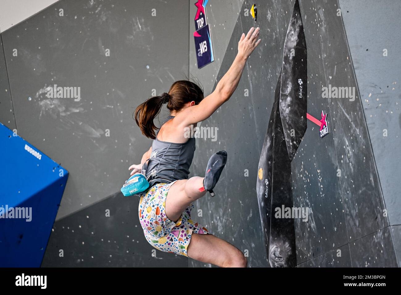 Belgian Chloe Caulier falls during the final of the women's sport ...