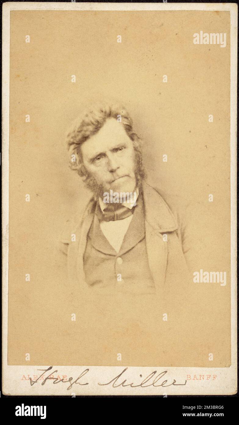 Hugh Miller , Scientists, Authors, Miller, Hugh, 1802-1856, Carte de ...