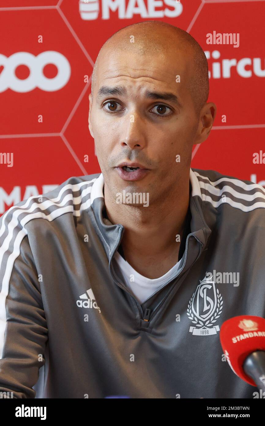 SL16 FC Head coach Joseph Laumann pictured during a press conference of ...
