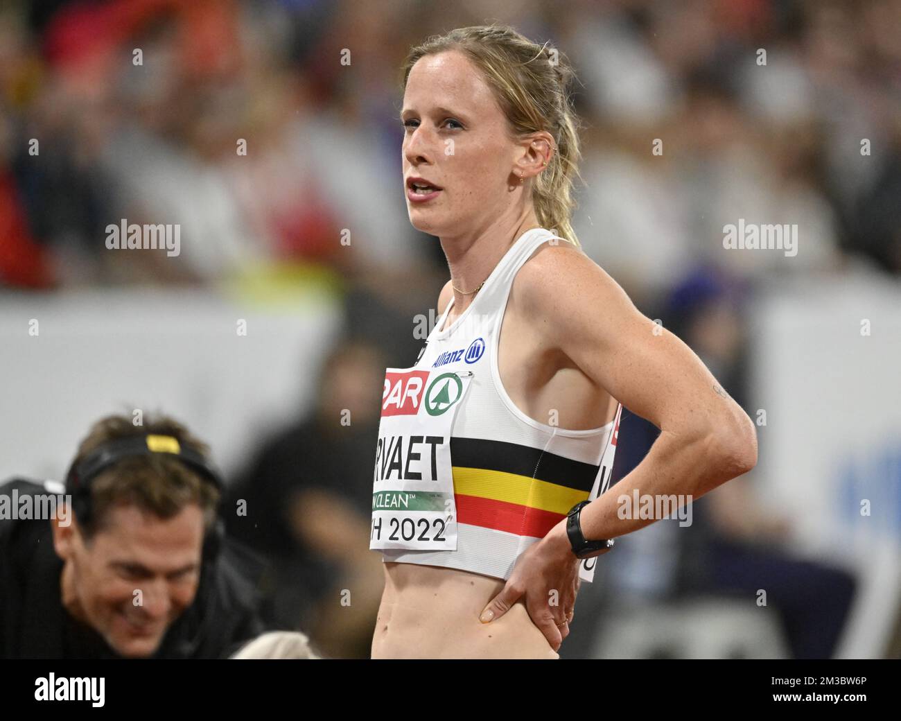 Belgian Imke Vervaet pictured during the semi final of the women's 200m ...