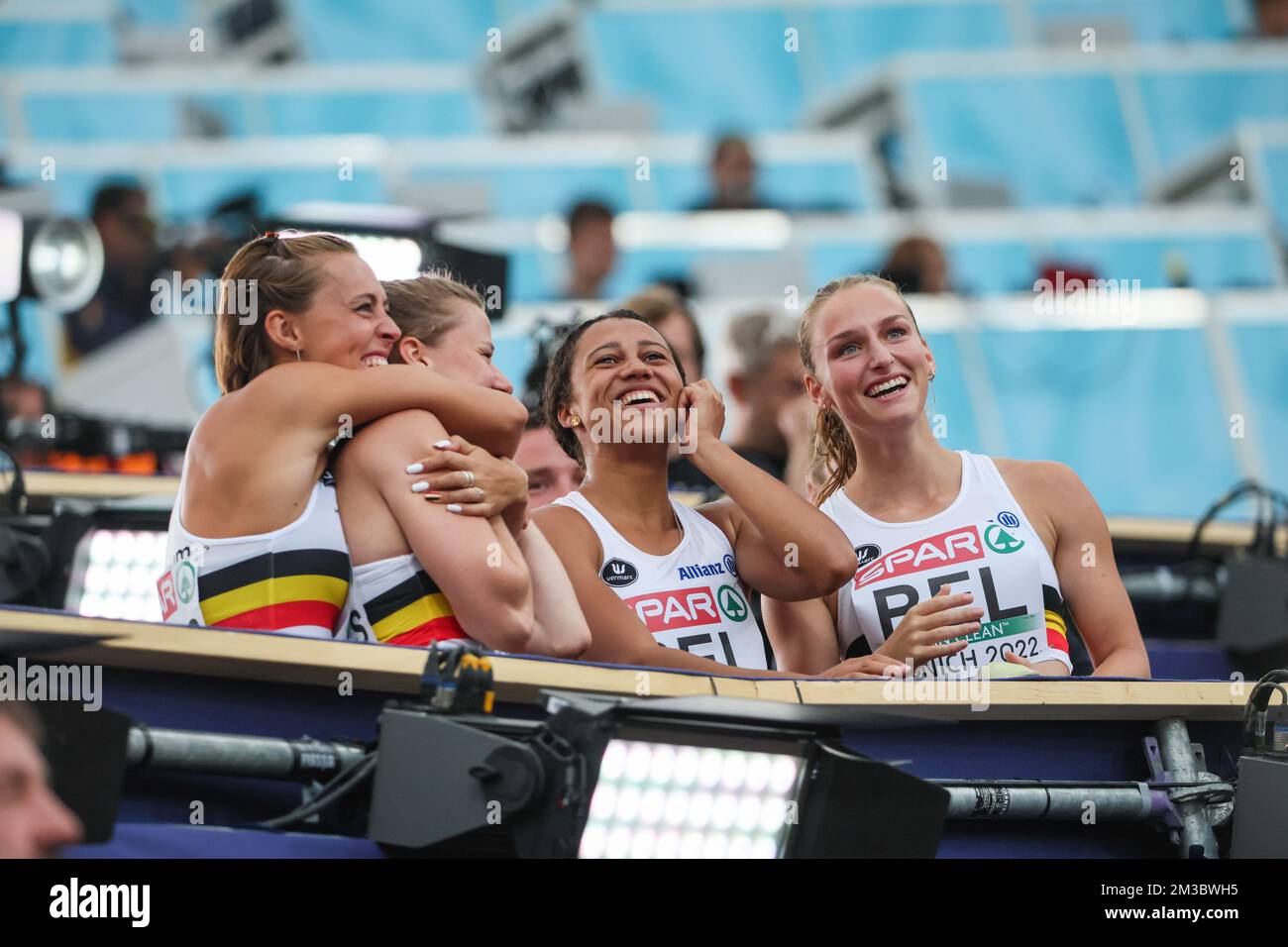 Belgian Rani Rosius, Belgian Delphine Nkansa, Belgian Elise Mehuys and ...