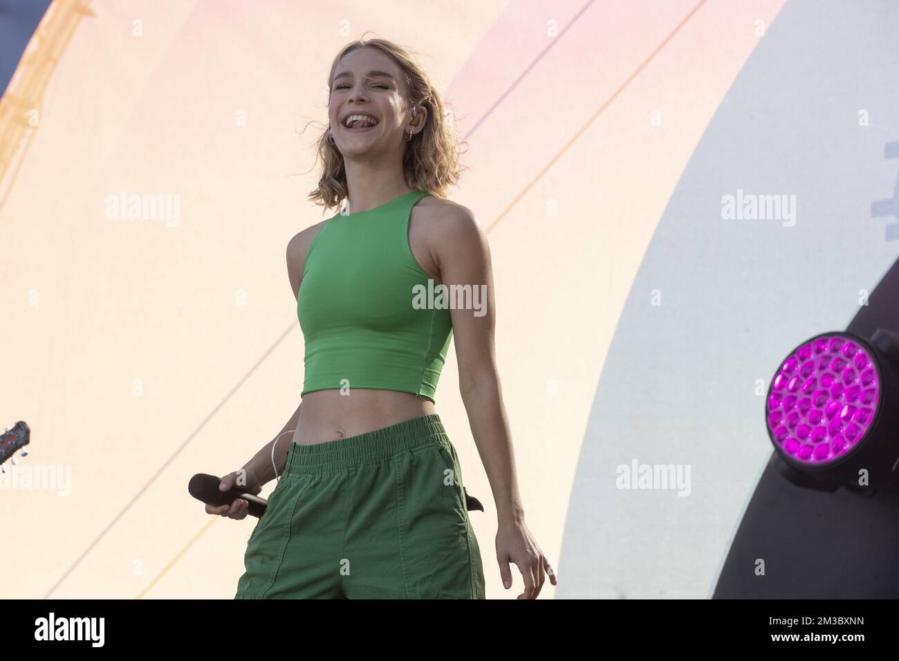 Pommelien Thijs pictured during the Zomerhit music event of Radio 2 ...