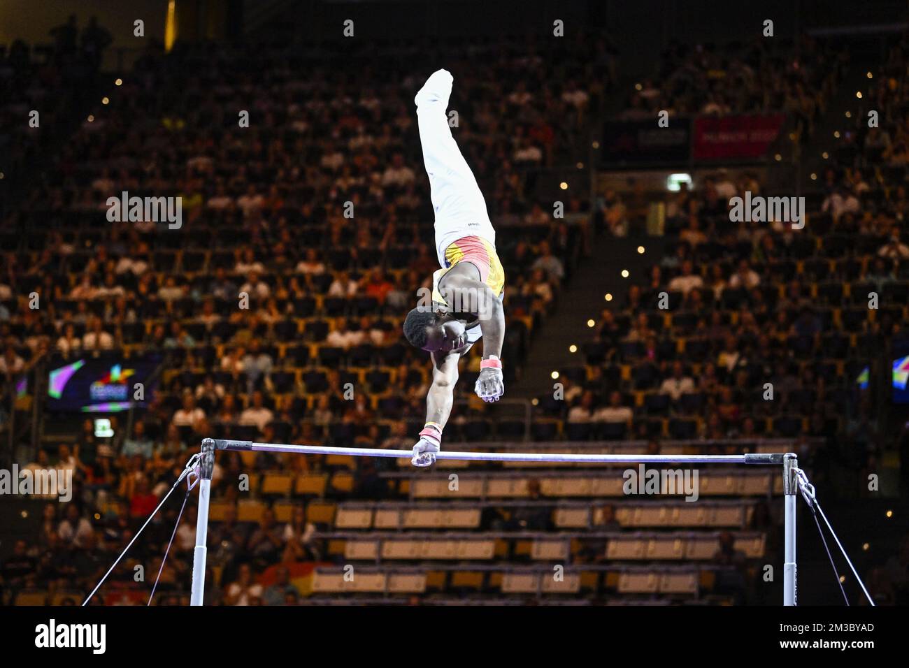 the final the men's horizontal bar of the Artistic Gymnastics European ...