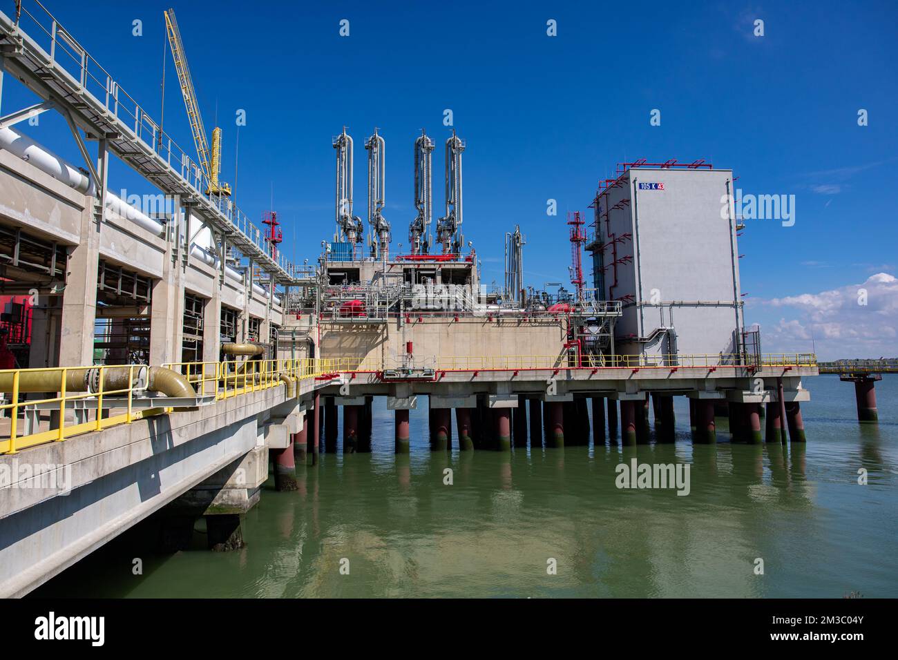 Illustration picture shows a visit to the Fluxys LNG-terminal ...
