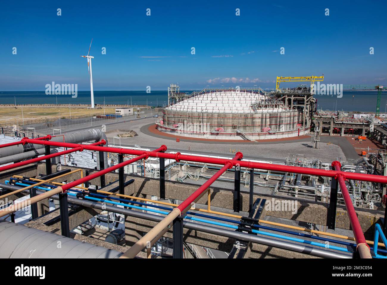 Illustration picture shows a visit to the Fluxys LNG-terminal ...