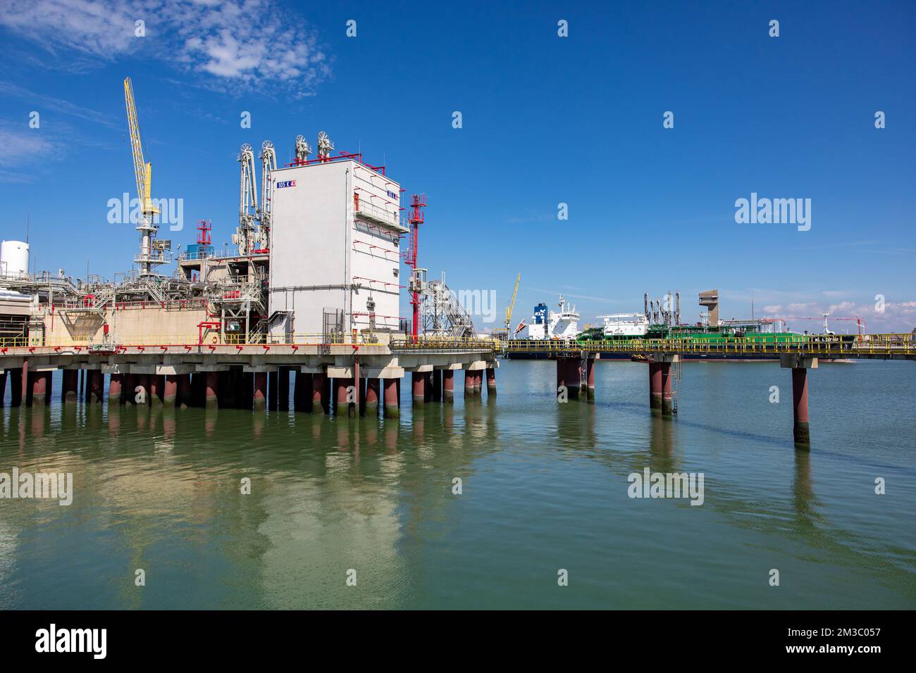 Illustration picture shows a visit to the Fluxys LNG-terminal ...