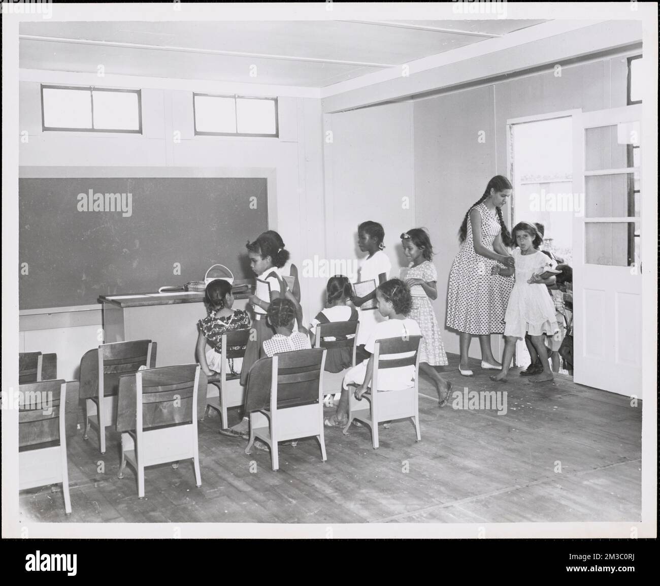 Hurricanes Puerto Rico [1956] , Classrooms, School children, Civil ...
