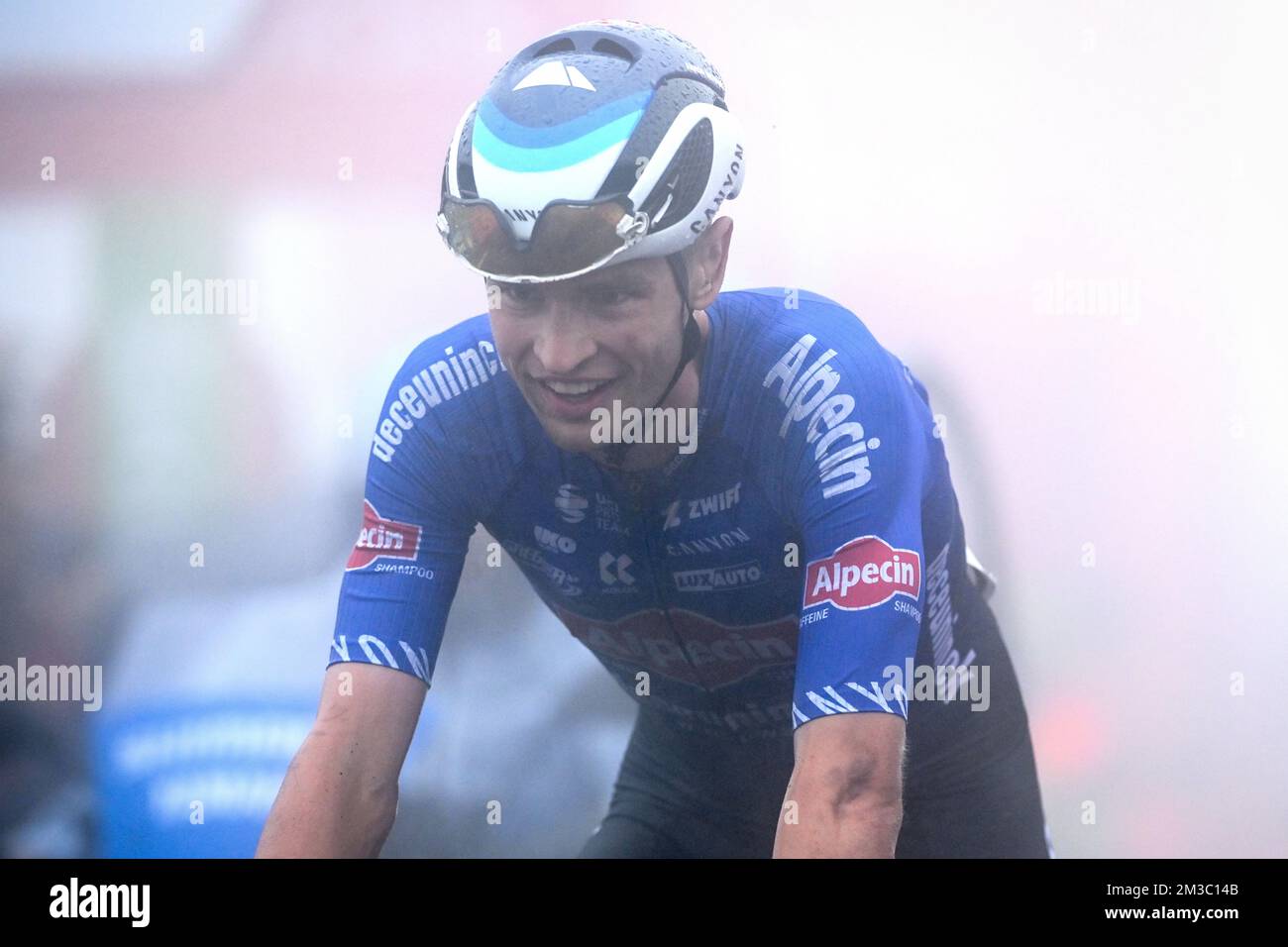 Australian Jay Vine of Alpecin-Deceuninck celebrates as he crosses the ...