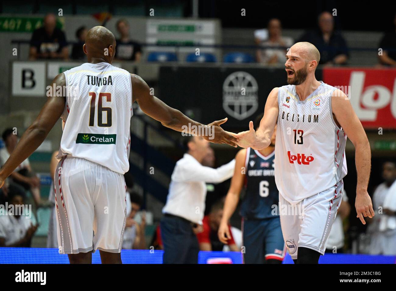Belgium's Kevin Tumba and Belgium's Pierre-Antoine Gillet pictured ...