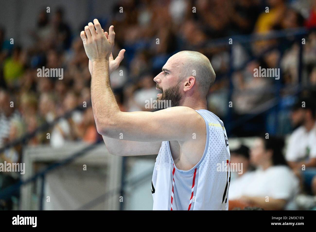 Belgium's Pierre-Antoine Gillet pictured during a basketball match ...