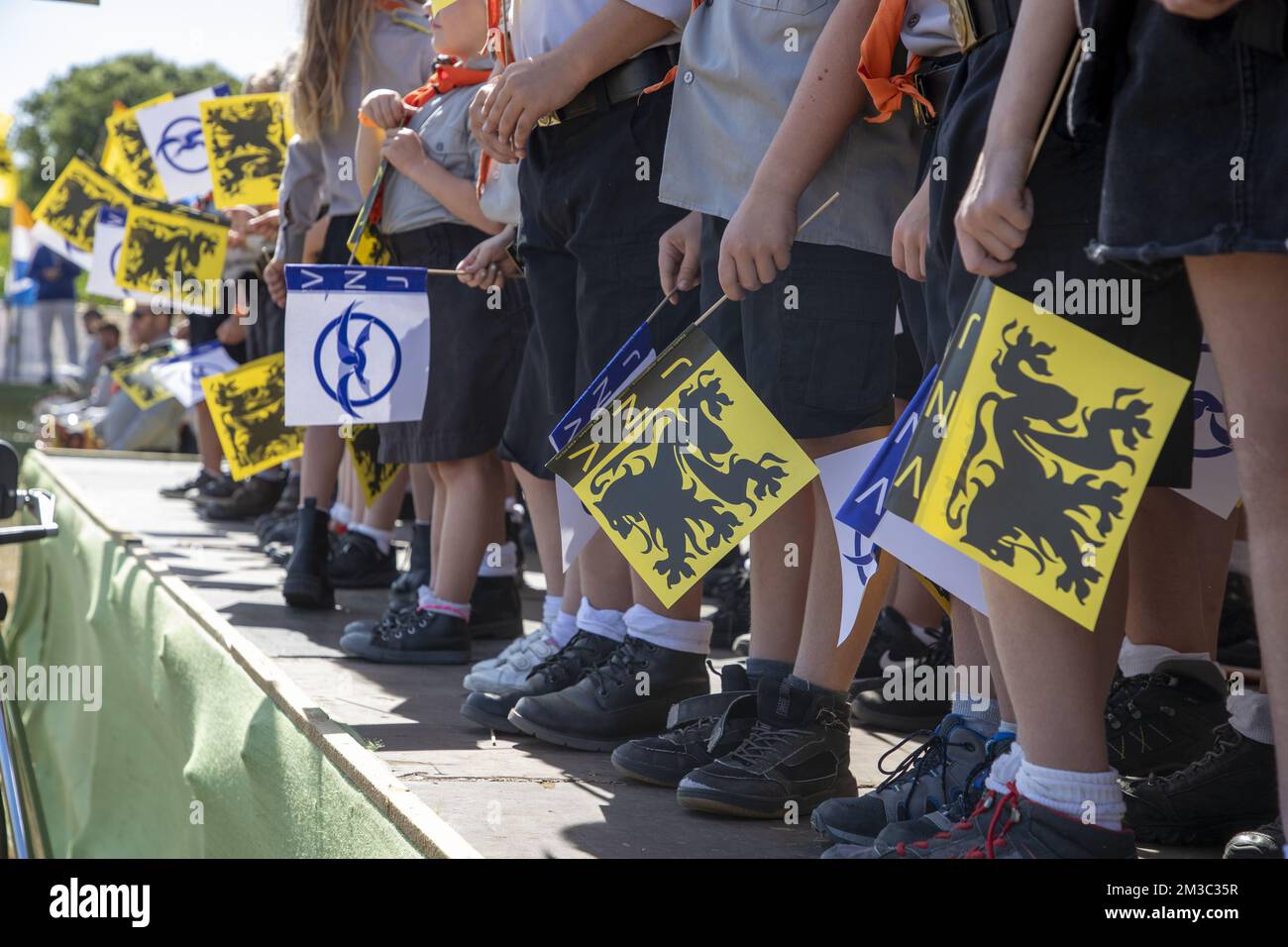 Illustration picture shows the 'IJzerwake' radical Flemish far-right ...