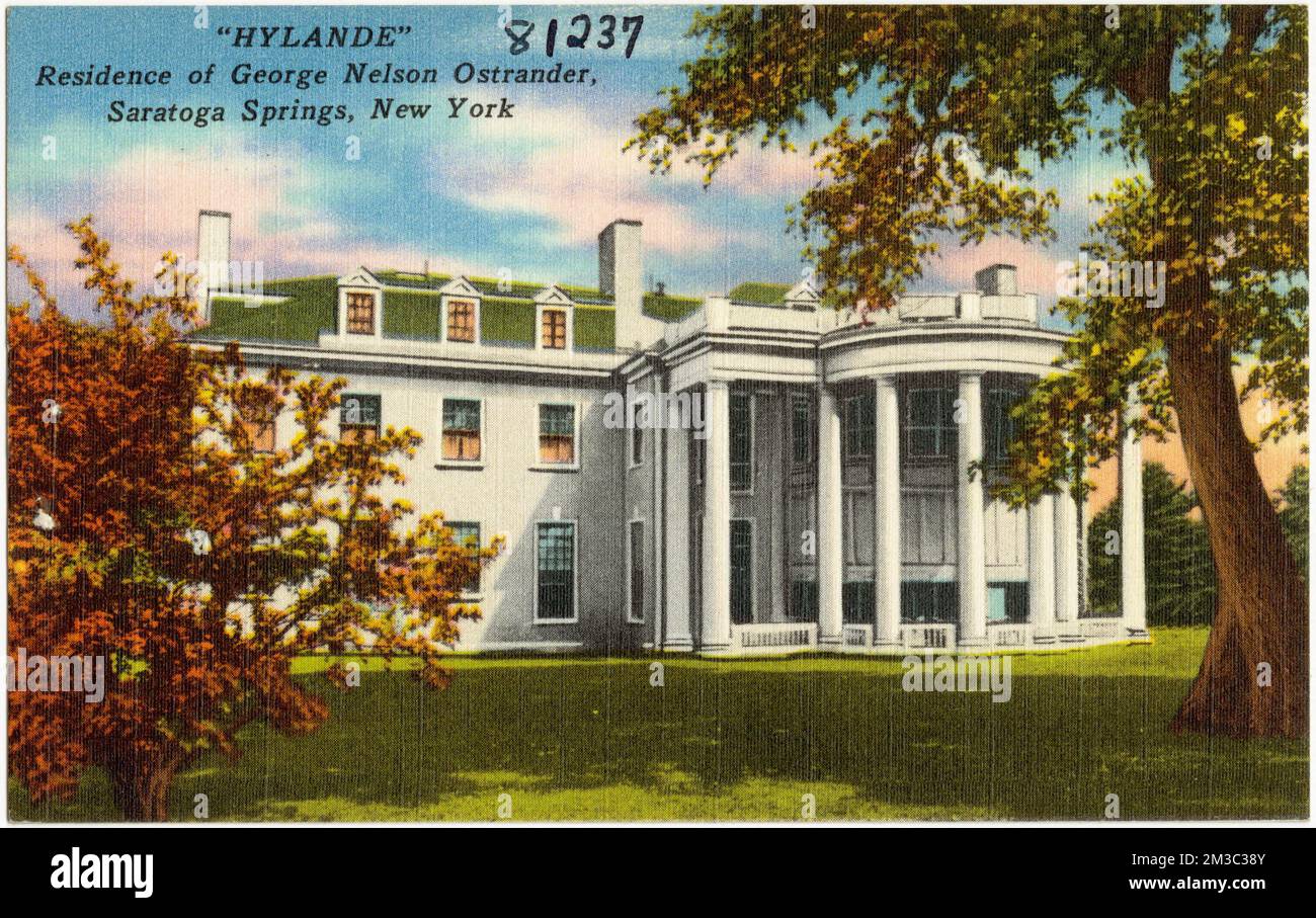 'Hylande,' residence of George Nelson Ostrander, Saratoga Springs, New ...