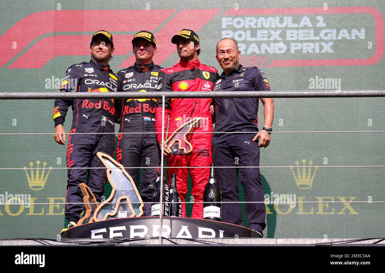 Scuderia Ferrari Spanish rider Carlos Sainz Jr., Oracle Red Bull Racing ...