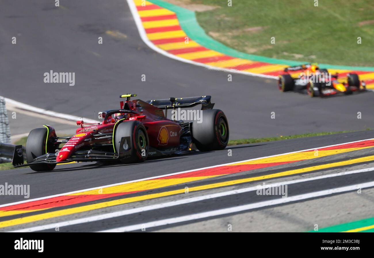 Scuderia Ferrari Spanish rider Carlos Sainz Jr. and Oracle Red Bull ...