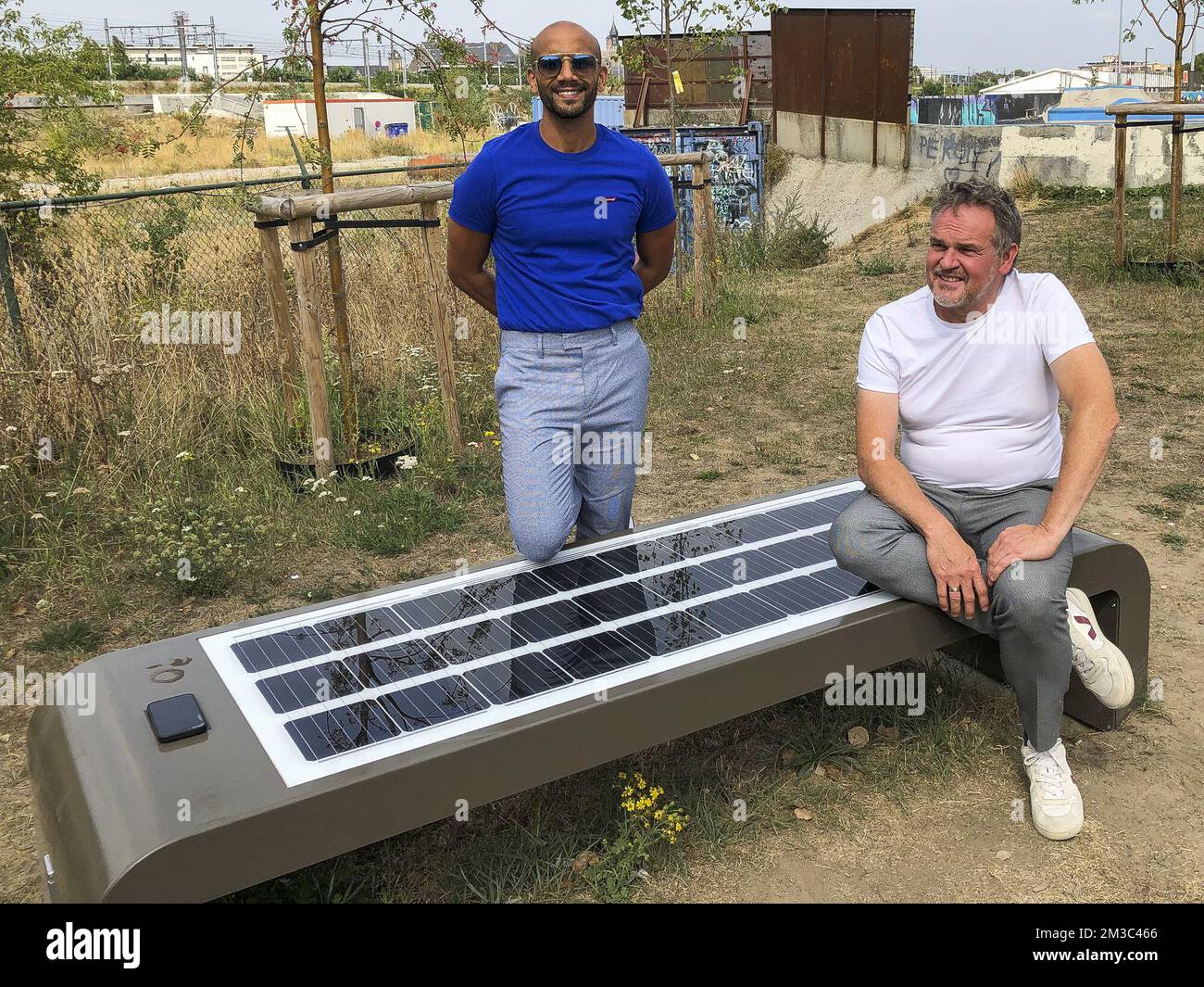 Alderman Abdohman Labsir and Patrick Princen show one of the two new ...