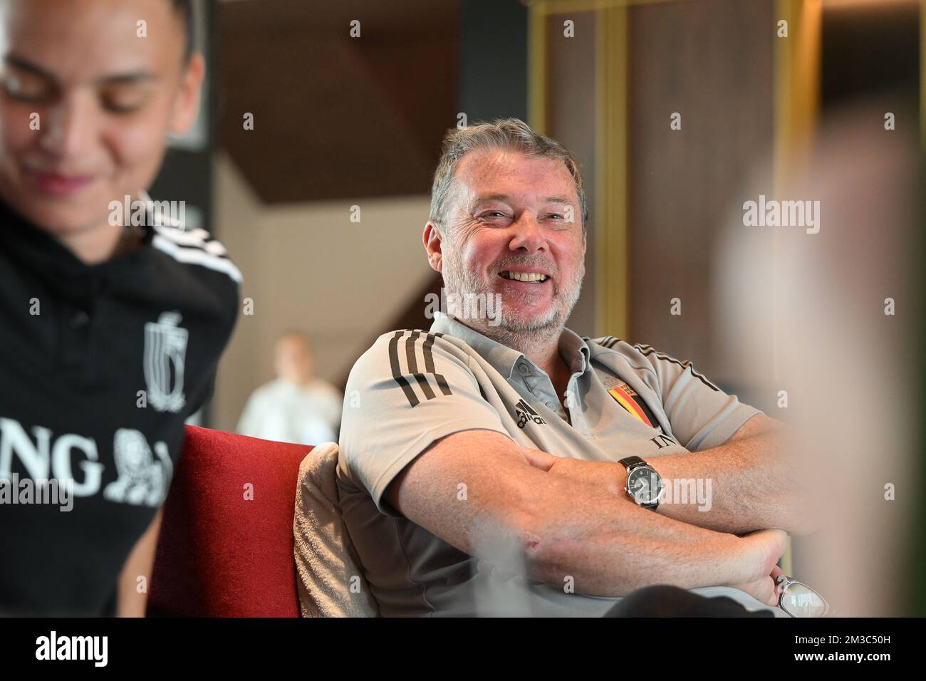 Belgium's press officer Stefan Van Loock pictured during a press ...