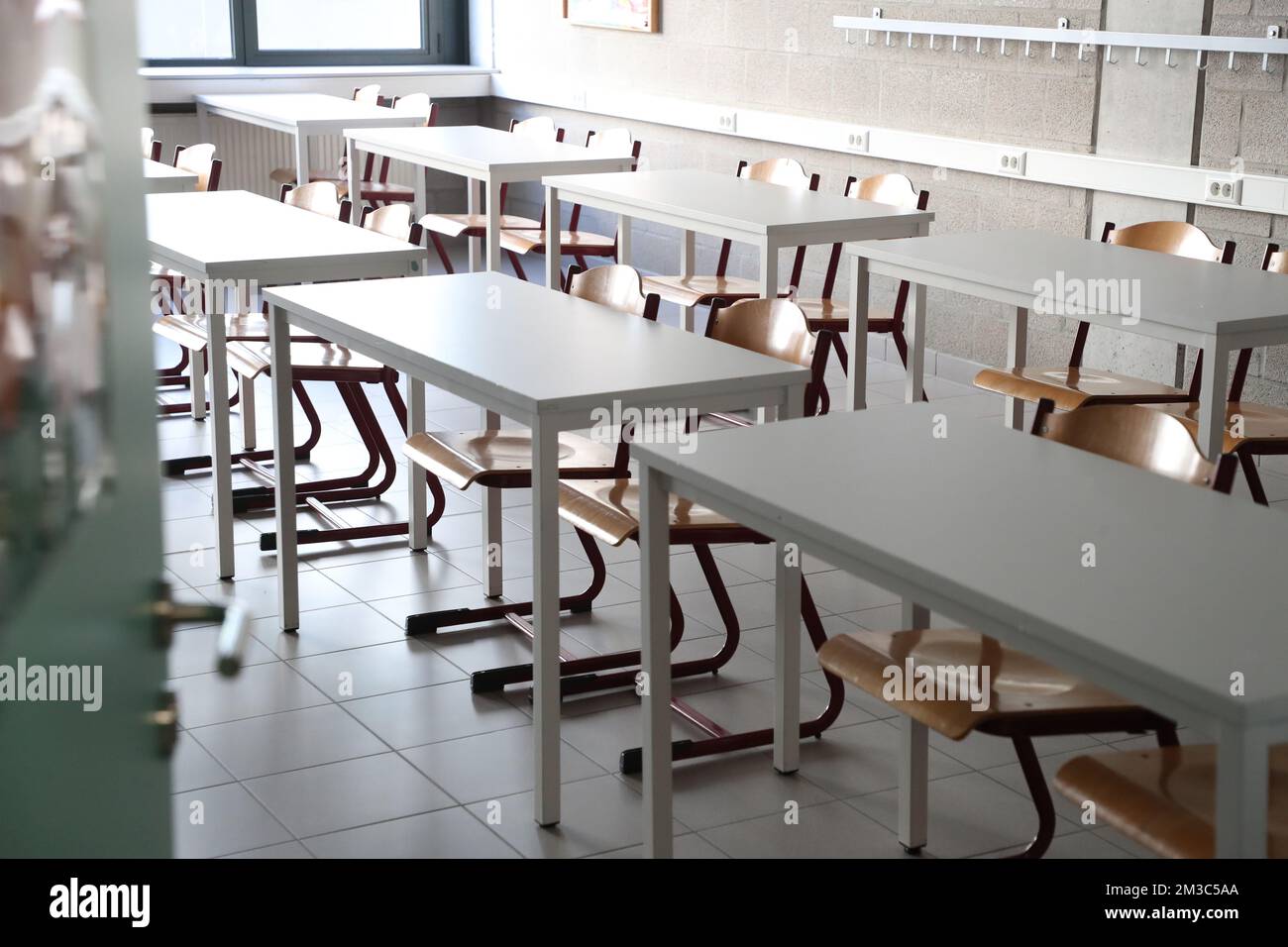 Illustration picture shows a classroom on the first day of school for ...