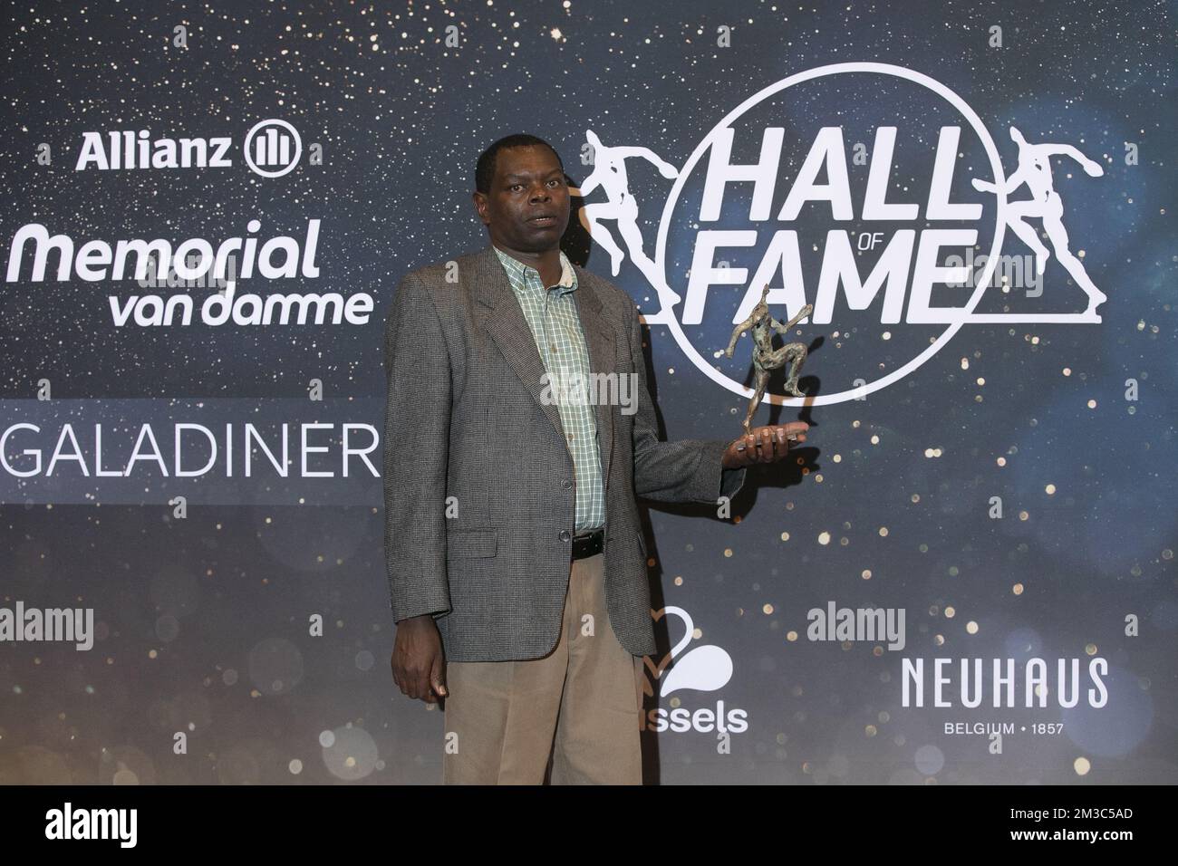 Kenya's Daniel Komen poses for the photographer during the gala evening ...