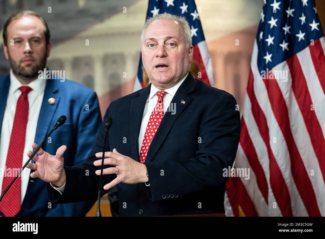 U.S. Representative Steve Scalise (R-LA) speaking at a press conference ...