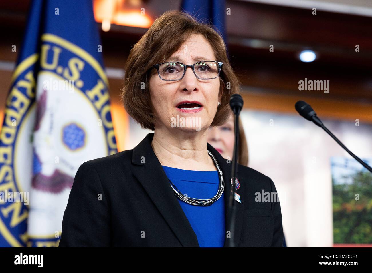 U.S. Representative Suzanne Bonamici (D-OR) speaking at a press ...