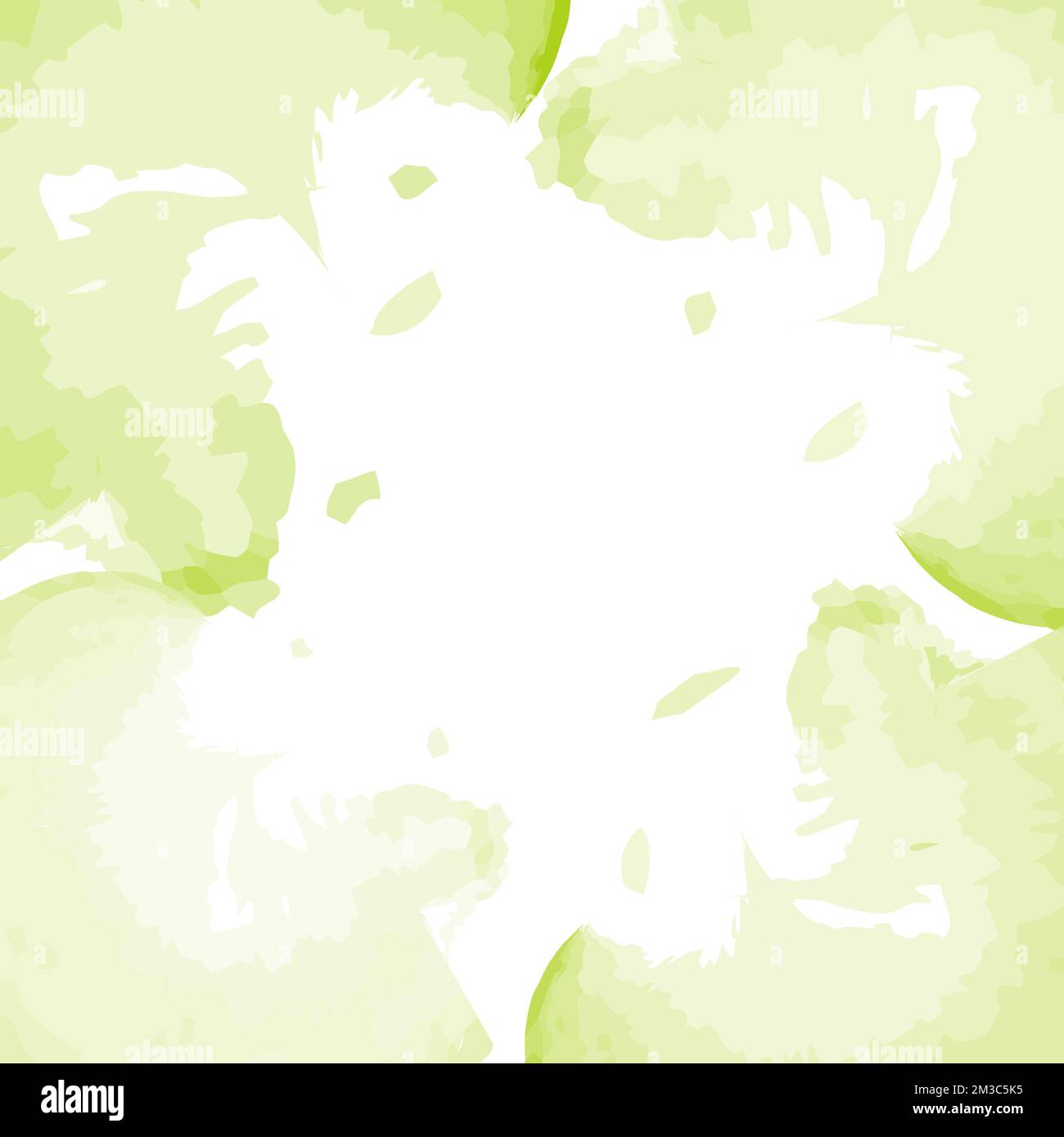 Abstract colorful spots in trendy bright spring green shades in a ...