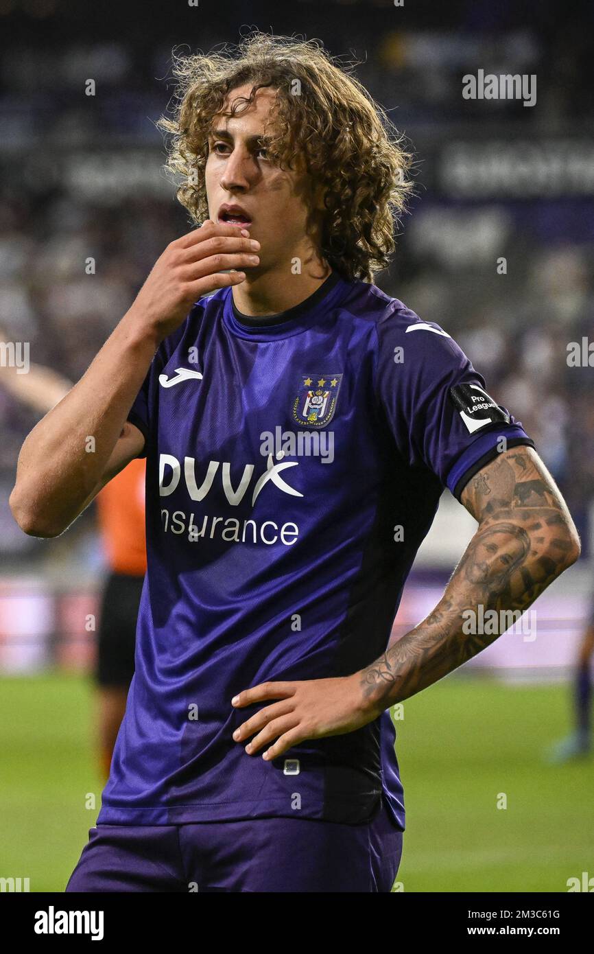 Anderlecht's Fabio Silva looks dejected during a soccer match between ...