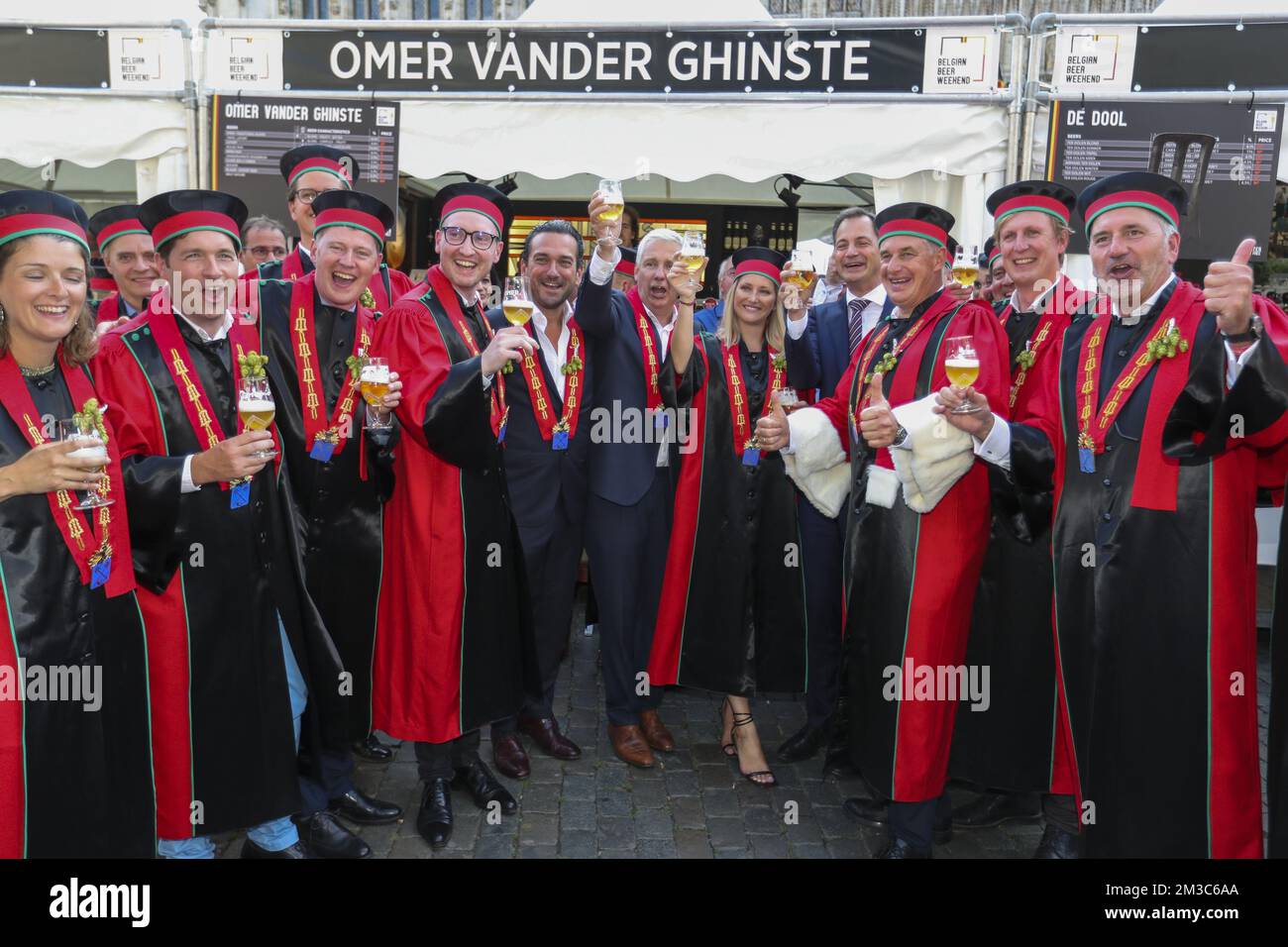 Prime Minister Alexander De Croo (4R) pictured during the 2022 edition ...