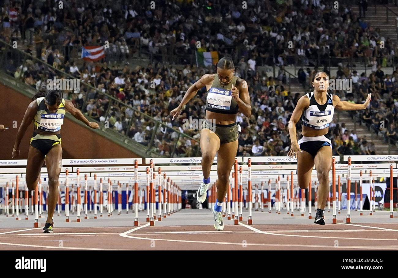 US Kendra Harrison, Puerto Rican Jasmine Camacho-Quinn and US Tia Jones ...