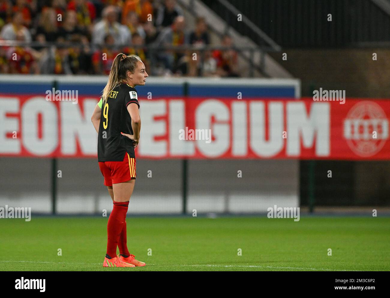 Belgium's Tessa Wullaert looks dejected during the match between ...