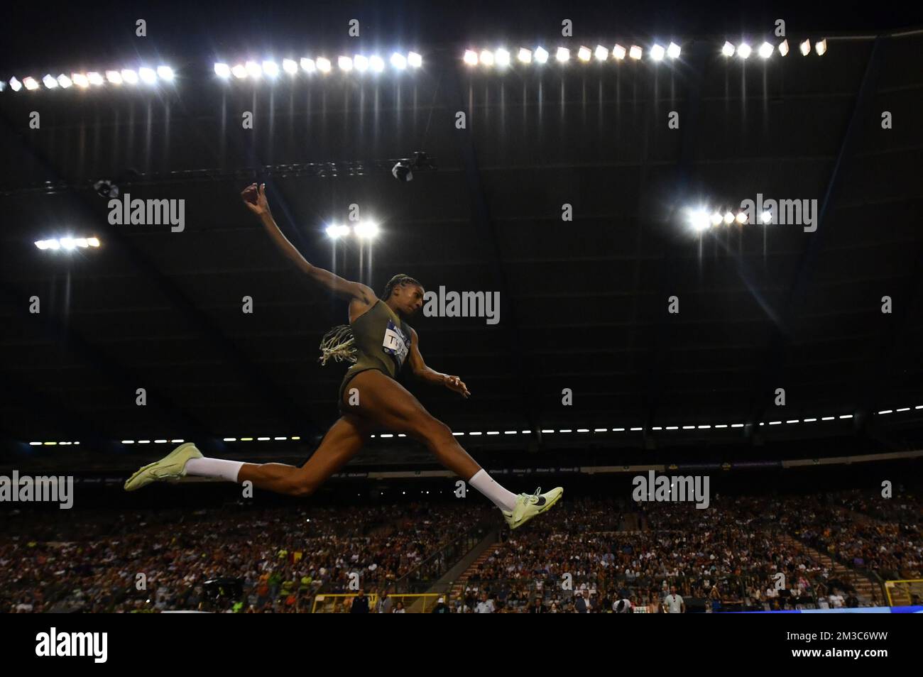 Belgian Nafissatou Nafi Thiam pictured in action during the women's ...