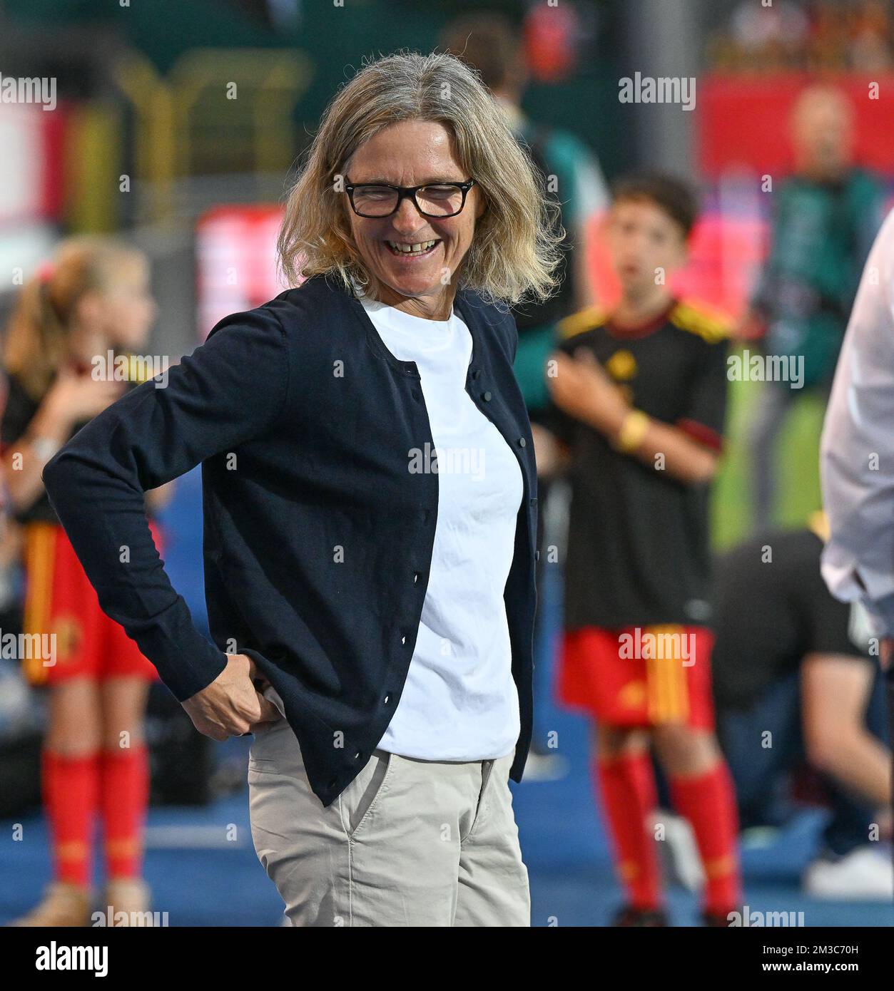 Norway's head coach Hege Riise pictured during the match between ...