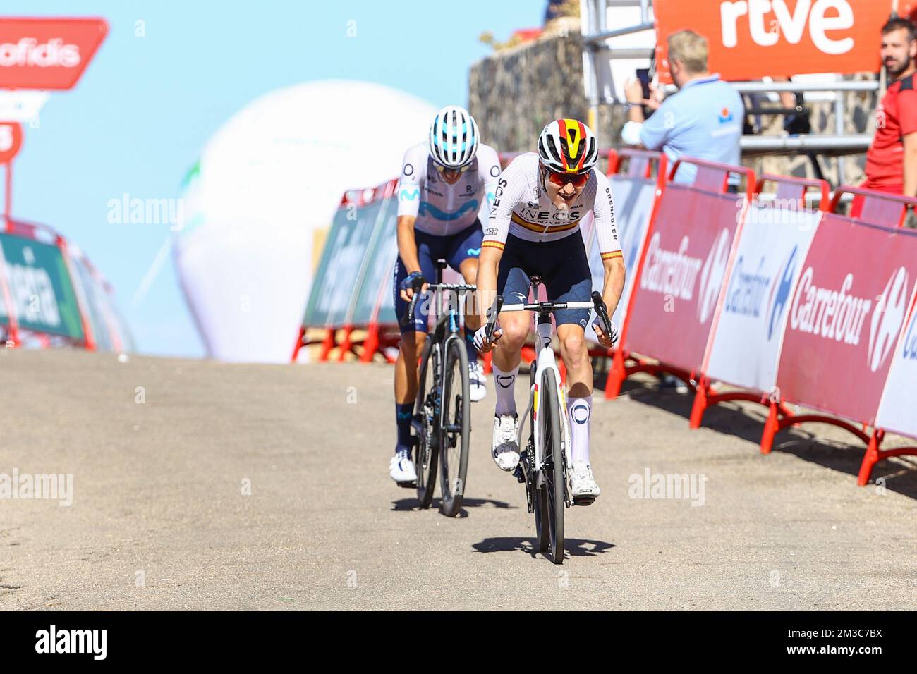 Spanish Carlos Rodriguez of Ineos Grenadiers pictured in action during ...