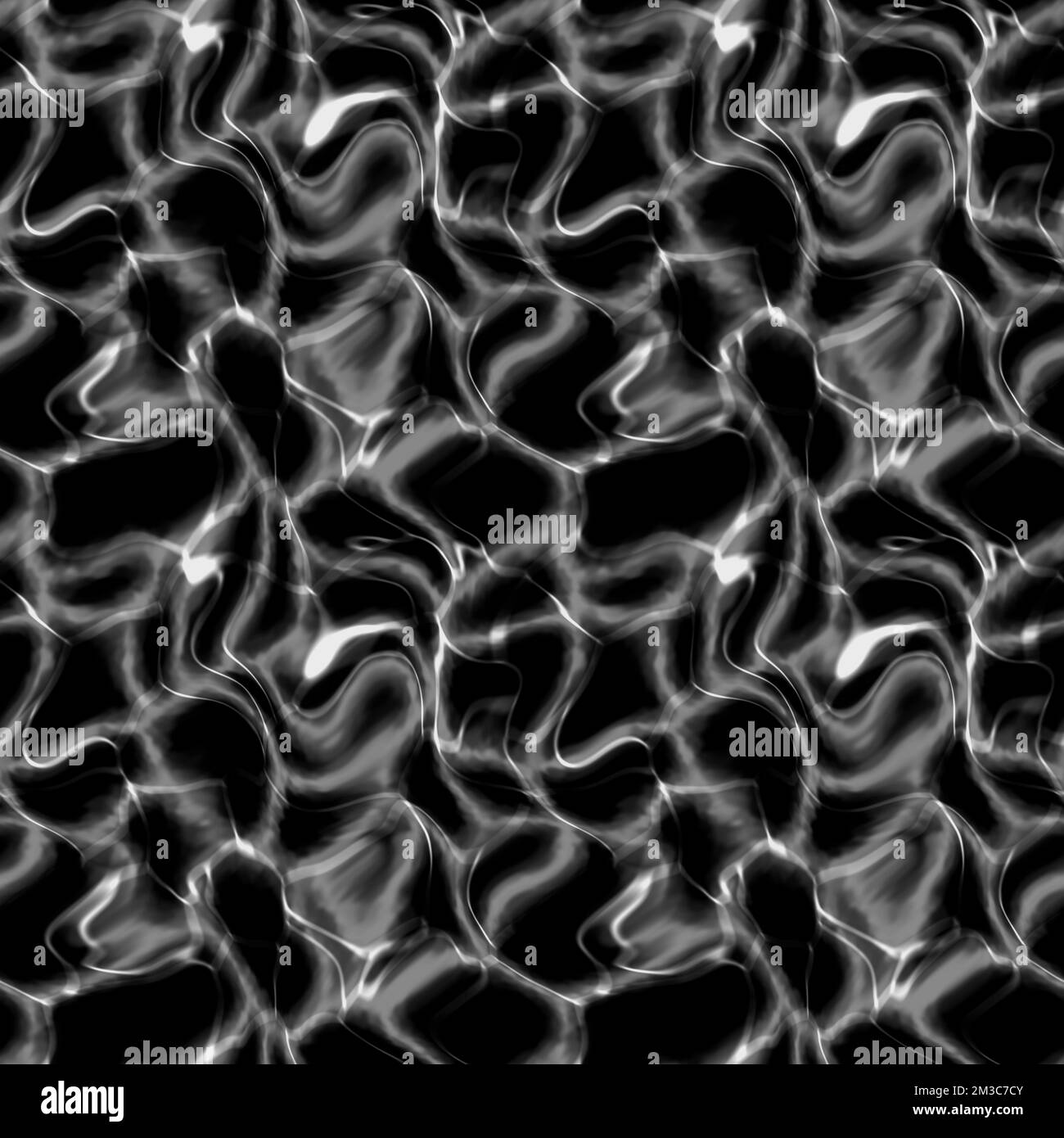 Seamless caustic overlay. caustics below water surface. Pool water with ...