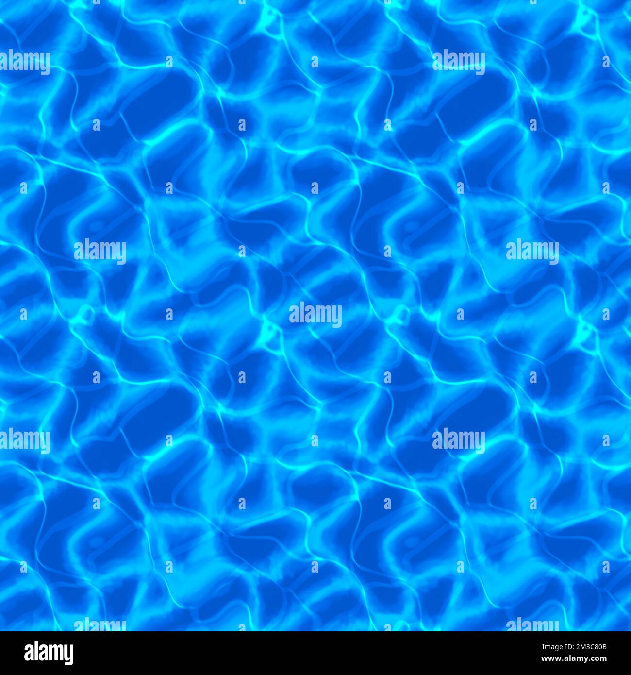 Seamless caustic overlay. caustics below water surface. Pool water with ...