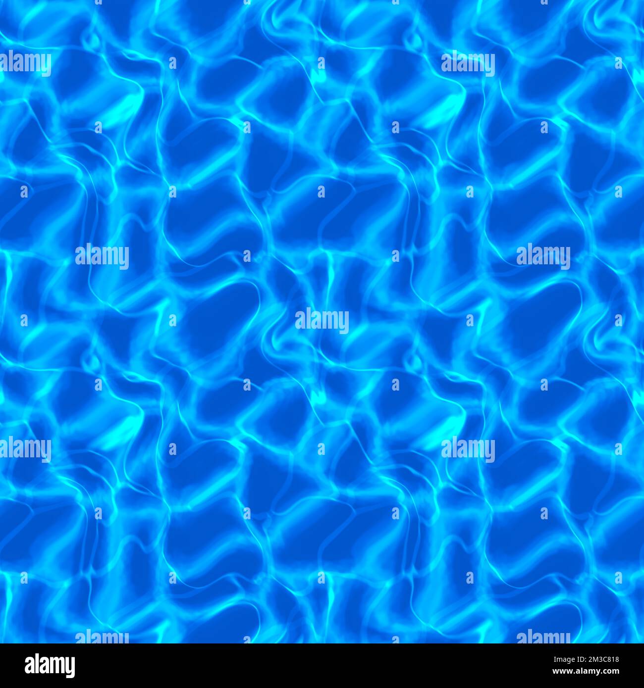Seamless caustic overlay. caustics below water surface. Pool water with ...