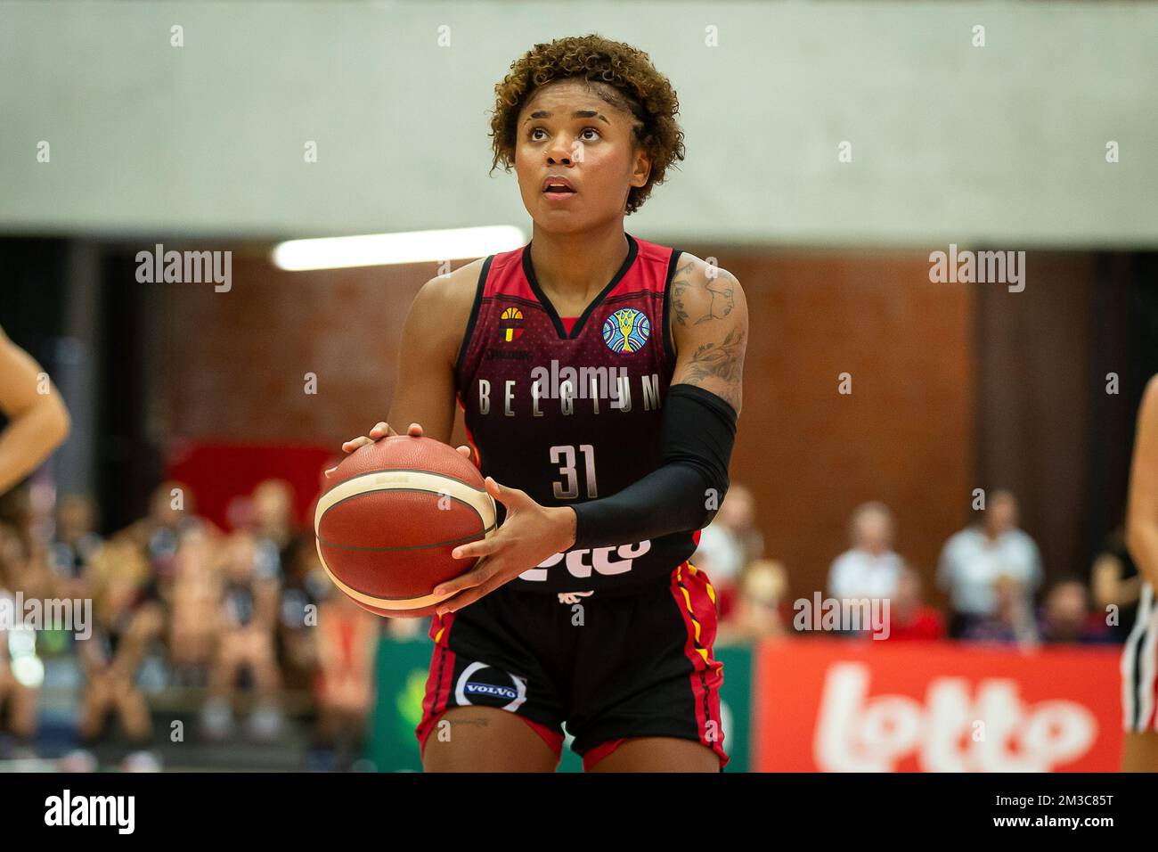 Belgium's Maxuella Lisowa Mbaka pictured during a friendly basketball ...