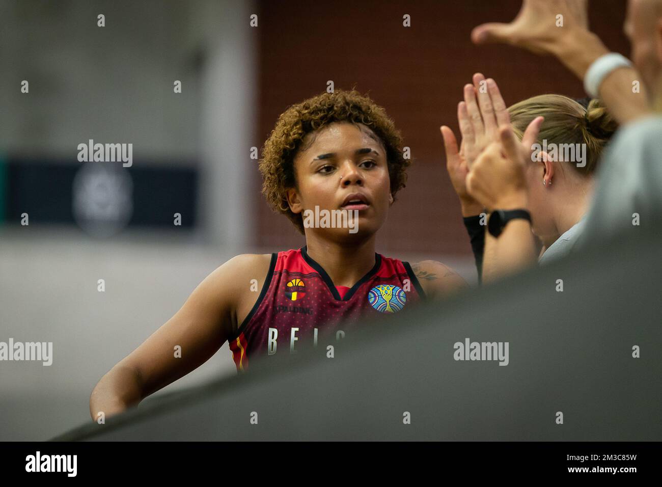 Belgium's Maxuella Lisowa Mbaka pictured during a friendly basketball ...