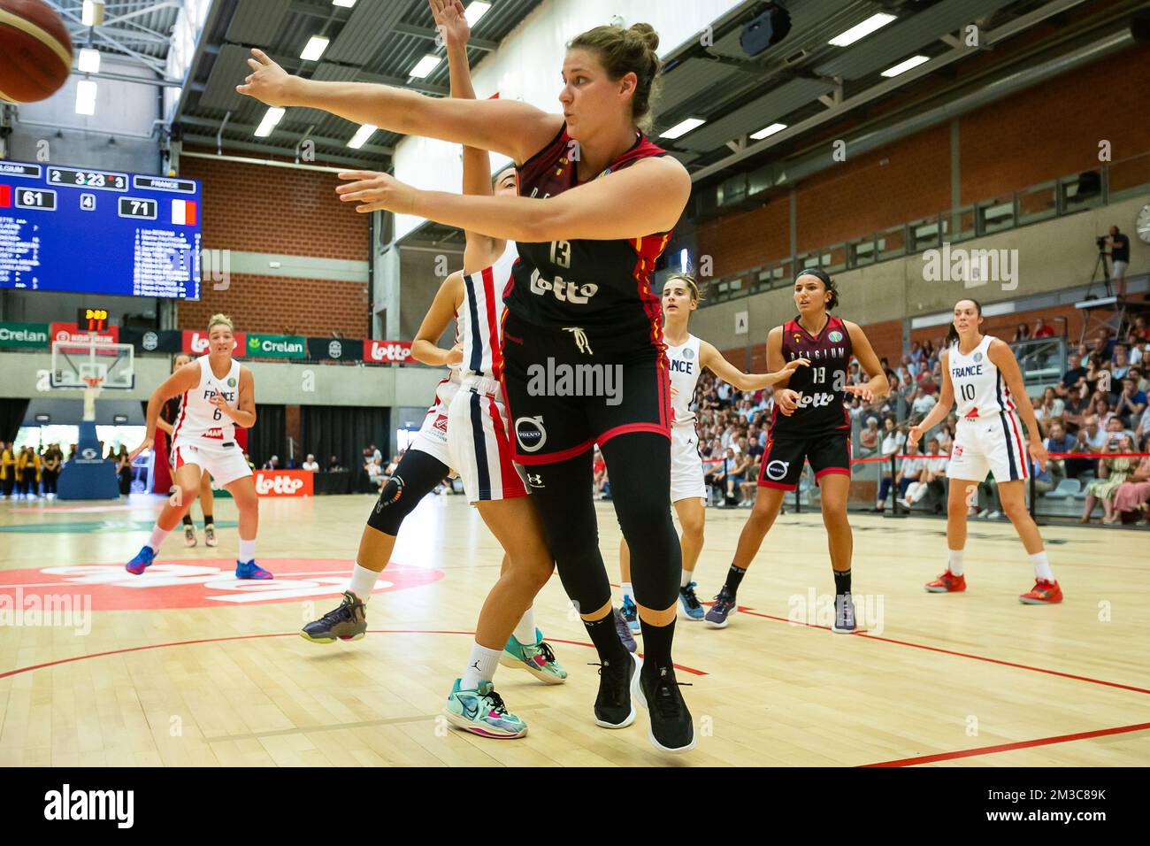 Belgium's Kyara Linskens pictured in action during a friendly ...