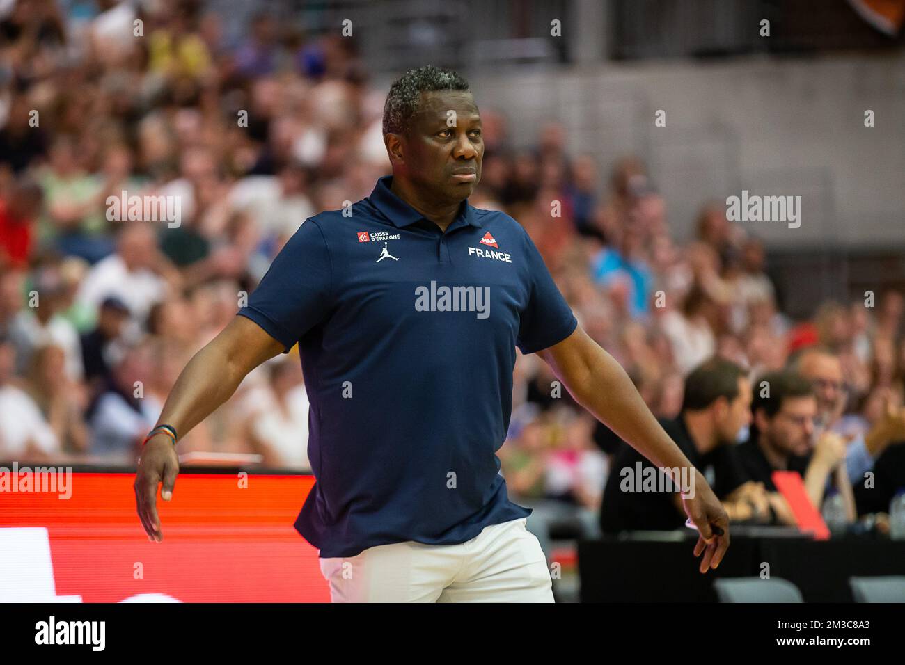 French Head Coach Jean Aimé Toupane pictured during a friendly ...