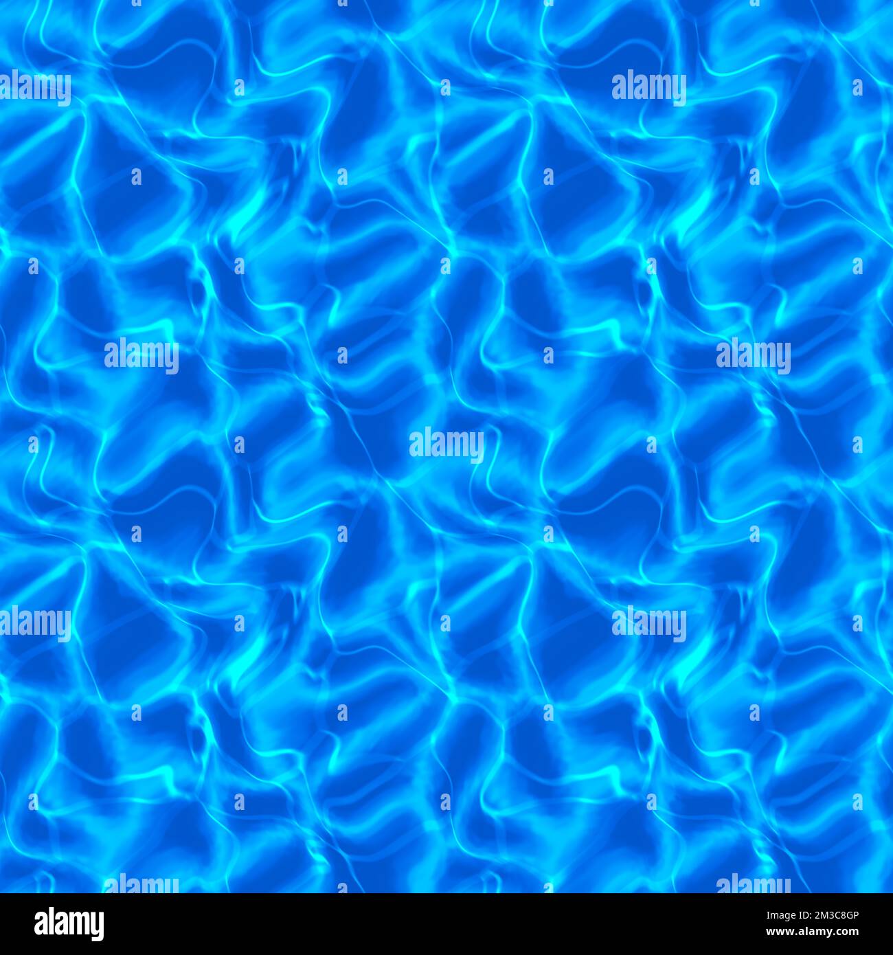 Seamless caustic overlay. caustics below water surface. Pool water with ...