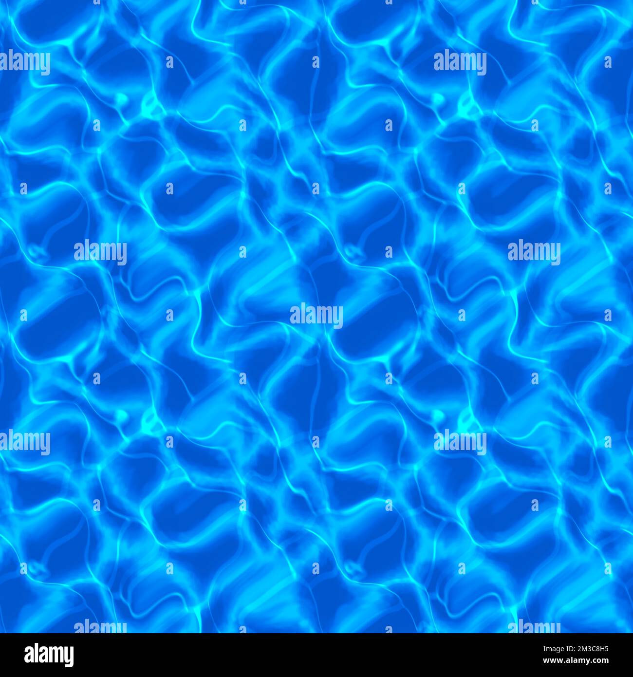 Seamless caustic overlay. caustics below water surface. Pool water with ...