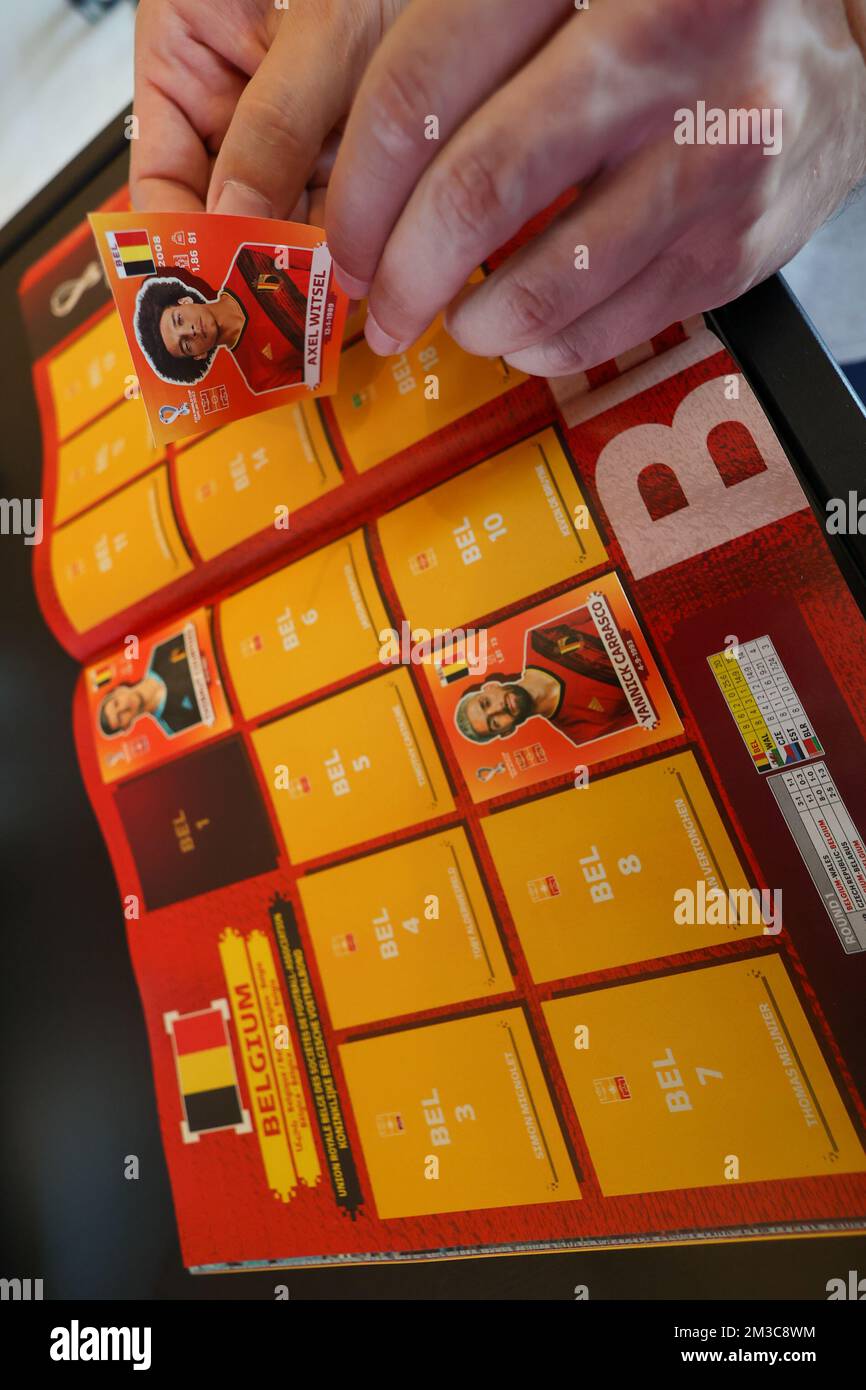 Illustration picture shows the presentation of the Panini sticker ...