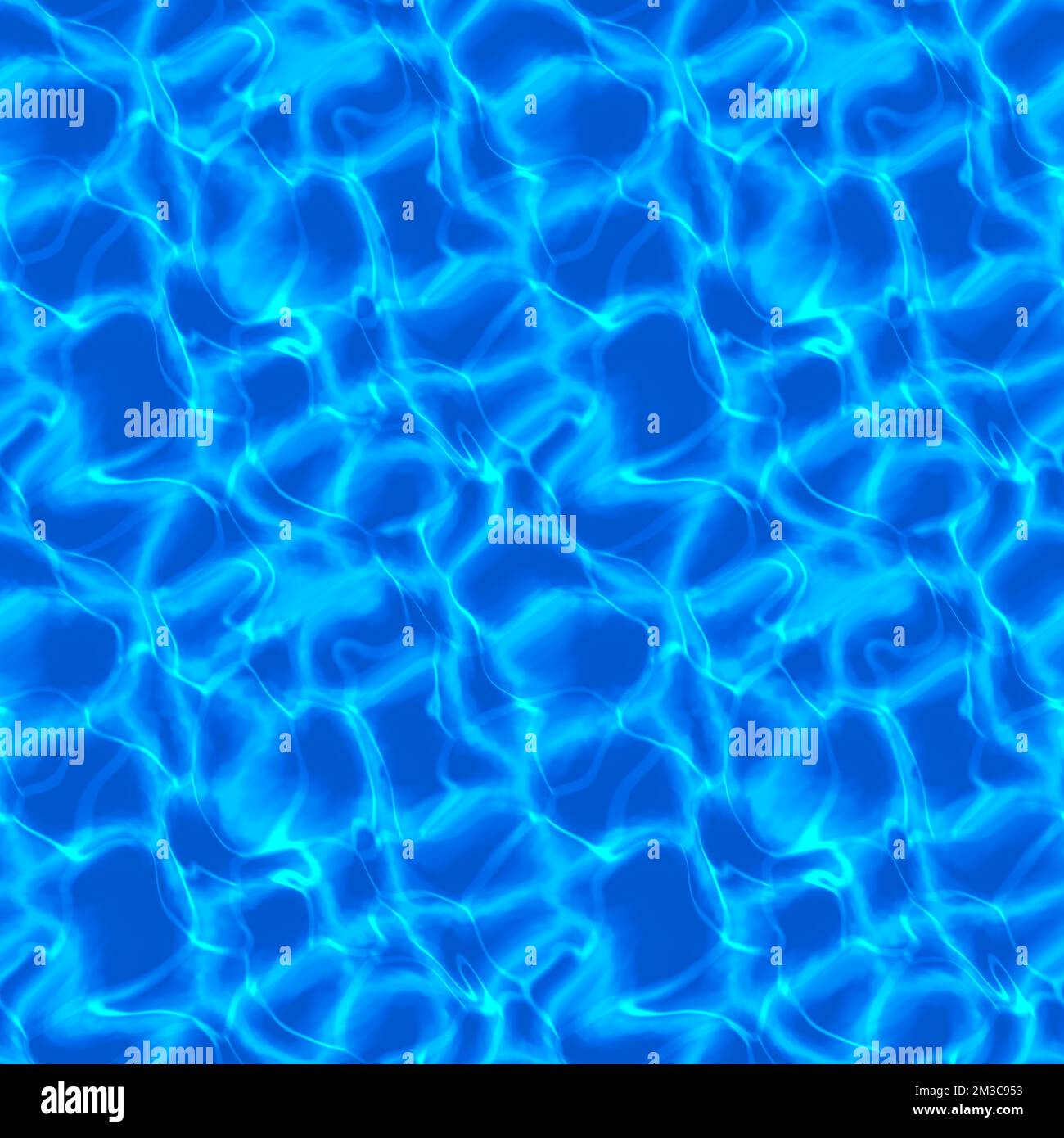 Seamless caustic overlay. caustics below water surface. Pool water with ...